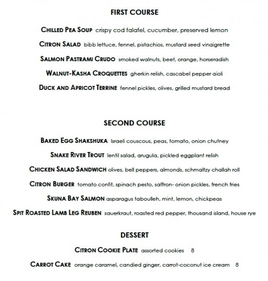 New Menu Sneak Peek: Citron and Rose Debuts Lunch on June 5 — PA Eats